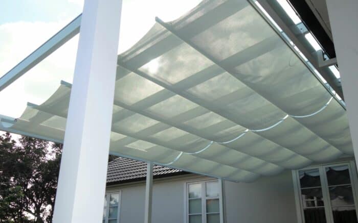 Retractable Wave Shades Meadowbank - Mesh Wave Sails NZ