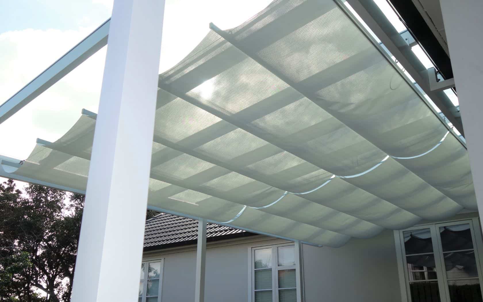 Retractable Wave Shades Meadowbank - Mesh Wave Sails NZ