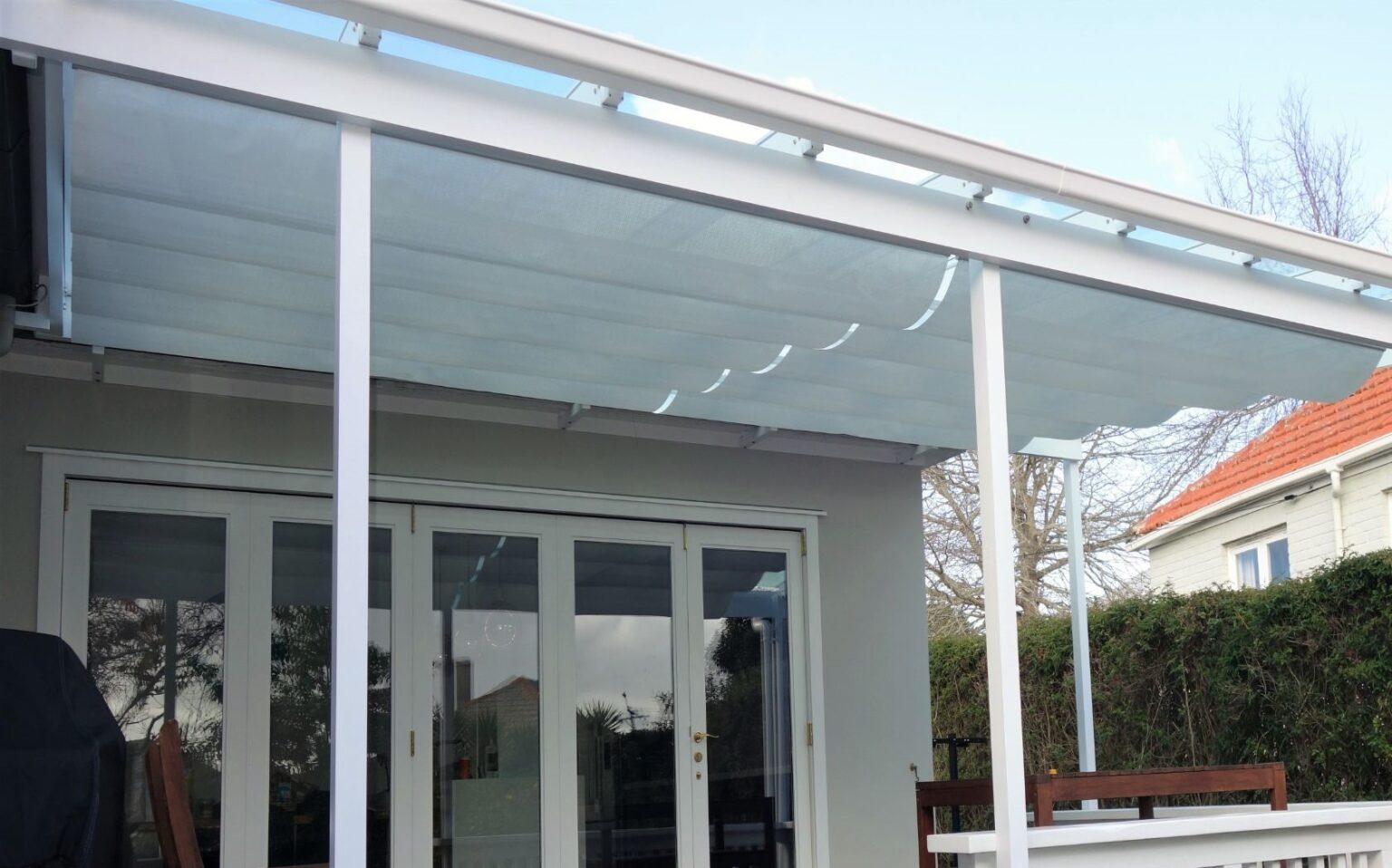 Retractable Wave Shades Meadowbank - Mesh Wave Sails NZ