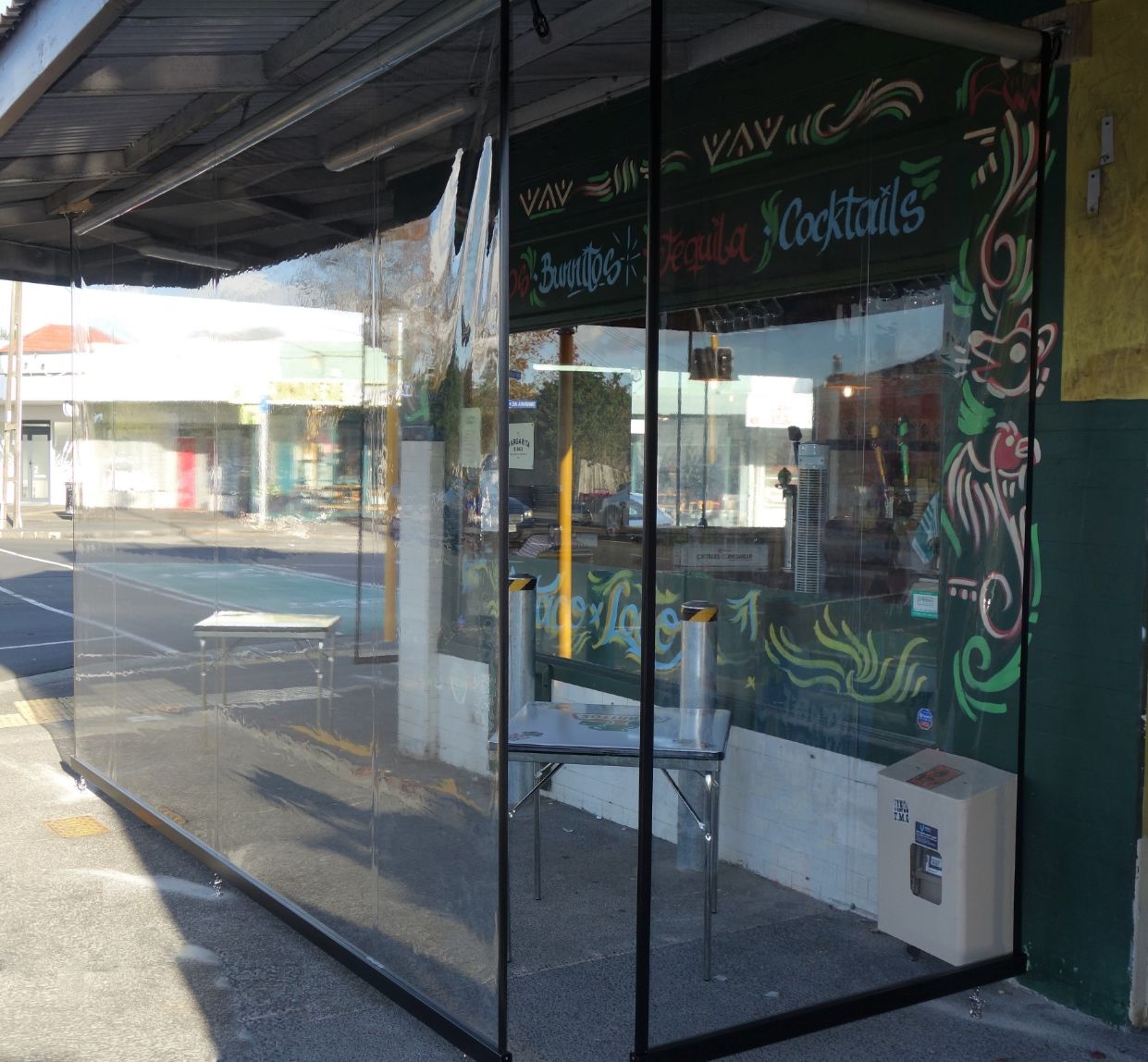 Clear PVC Omni Screens Mt Albert - Cafe Blinds Auckland NZ