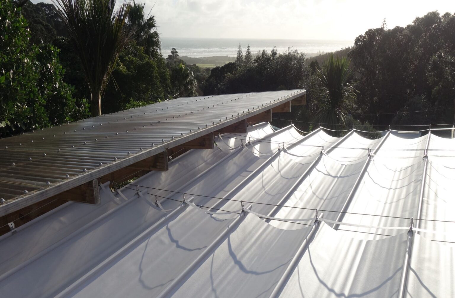 Retractable Wave Shades Muriwai - Serge Ferrari Wave Sails NZ