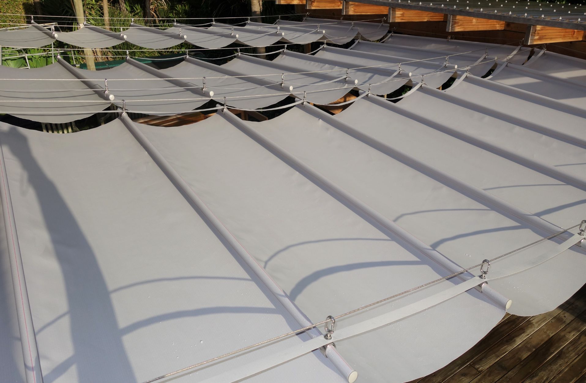 Retractable Wave Shades Muriwai - Serge Ferrari Wave Sails NZ